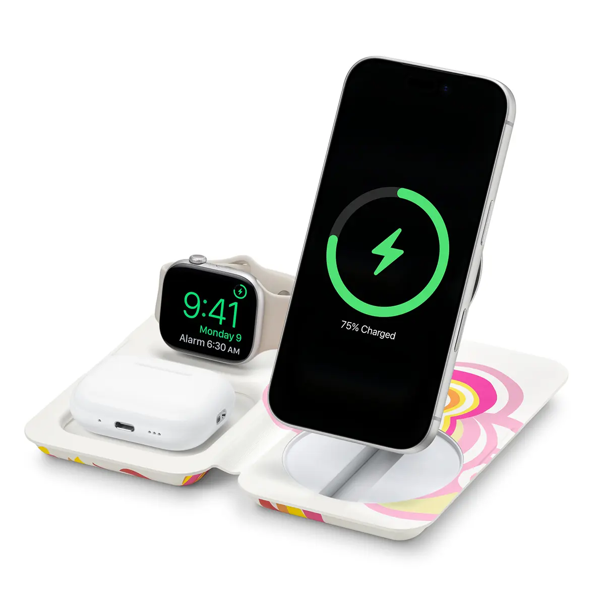 2026午年デザインの折りたたみ式Qi2充電器「Nimble Fold 3-in-1 Wireless Travel Charger ...