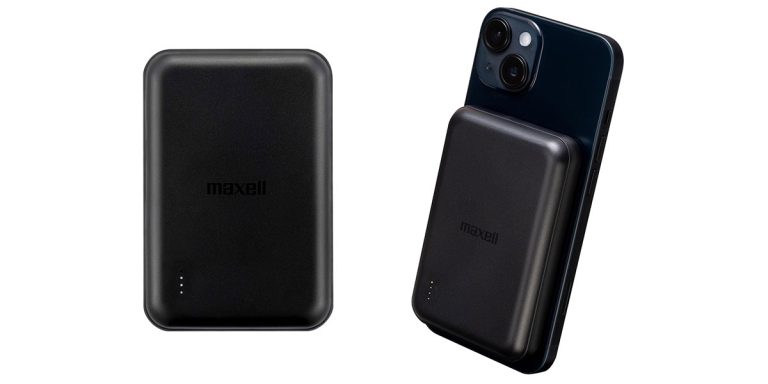【新製品】iPhoneにマグネットで吸着するモバイルバッテリー「マクセル MPC-CM5000BK」 | アイアリ