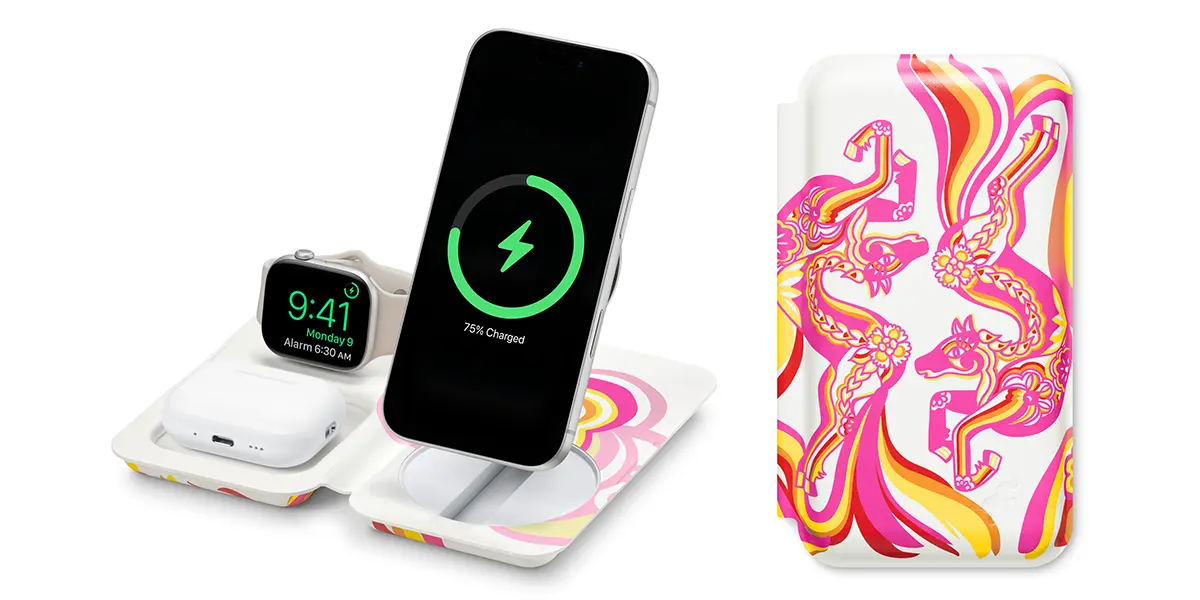 2026午年デザインの折りたたみ式Qi2充電器「Nimble Fold 3-in-1 Wireless Travel Charger ...